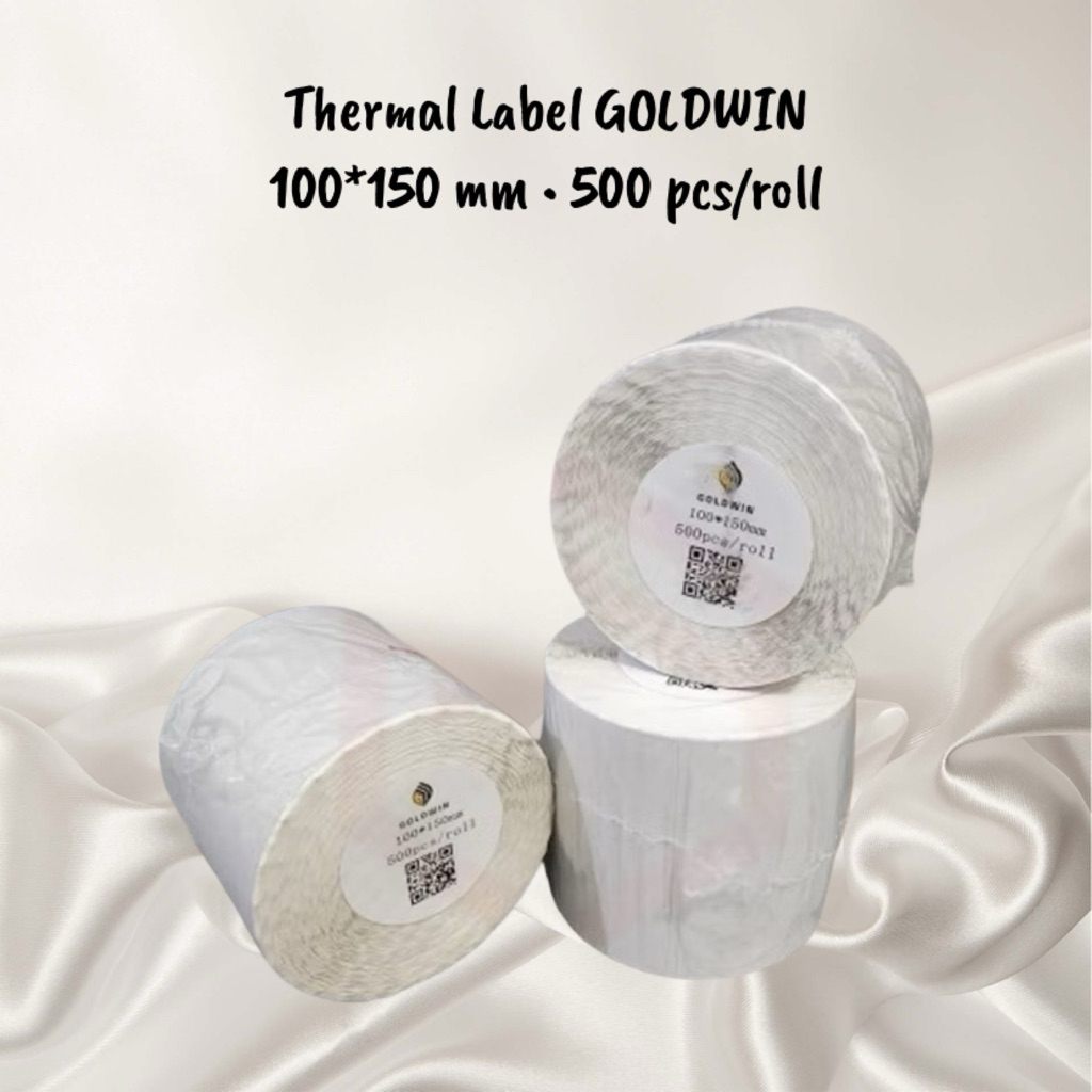 GOLDWIN Thermal Receipt Label Paper 100*150 mm - 500 pcs/rol | Shopee ...