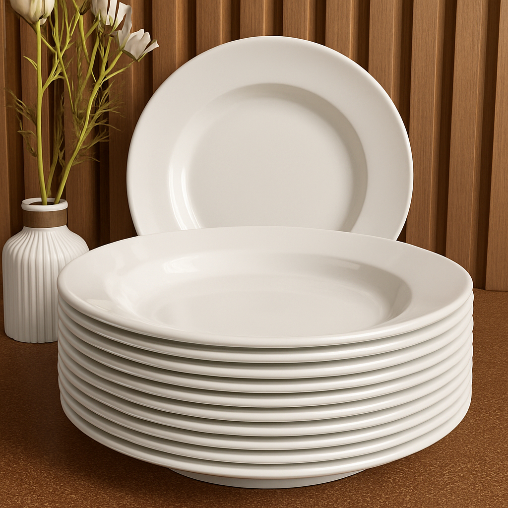 Set of 12 PCS – Premium Glossy Dinner Plates 20cm | Shopee Philippines