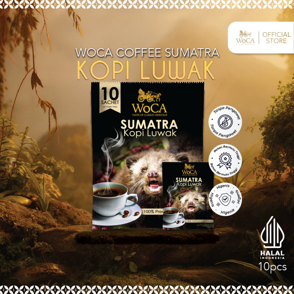 WoCA Robusta Luwak Coffee 10 Sachets | Shopee Philippines