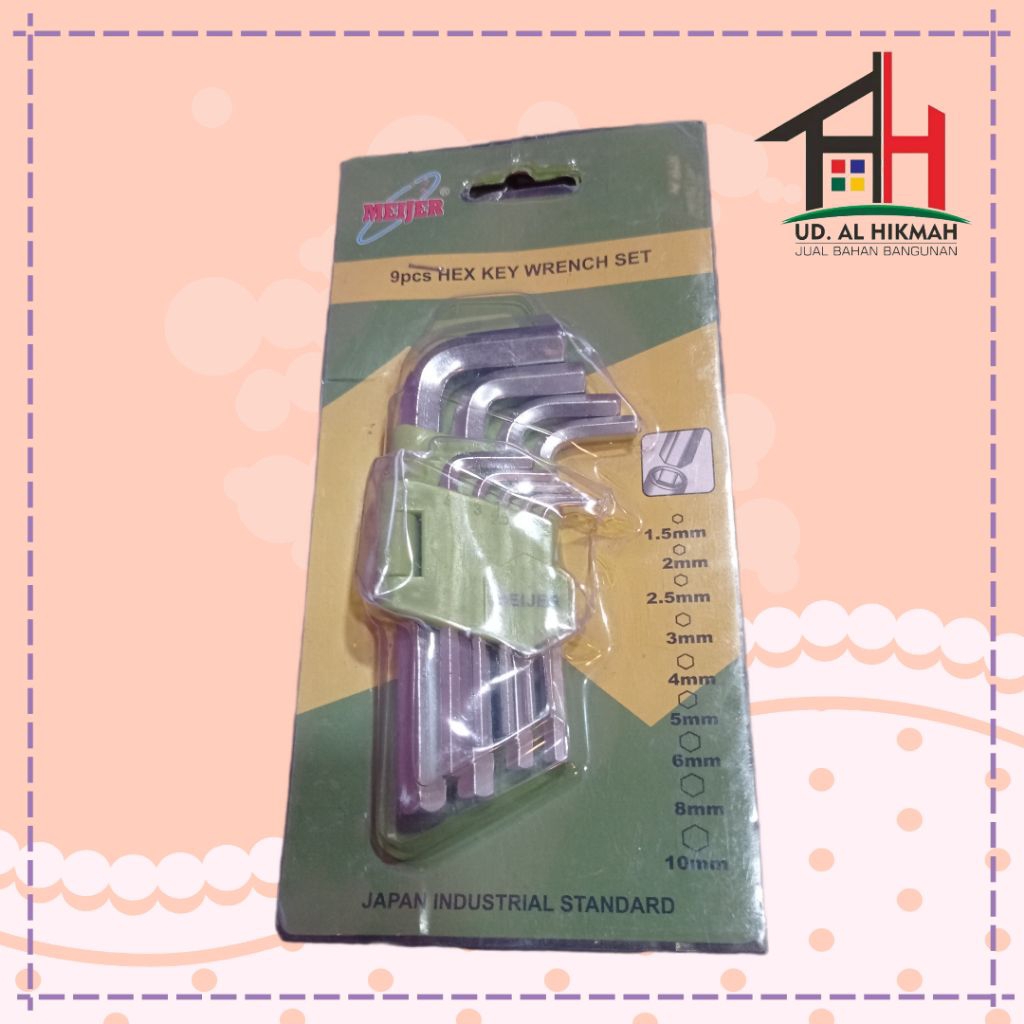 Meijer 9-Piece Short L-Shaped Wrench Set 9-Piece Hex key Wrench Set ...