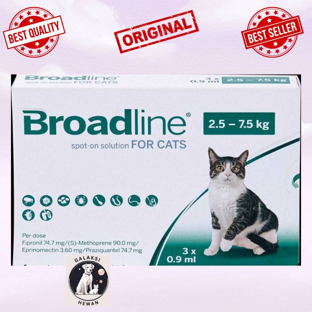 BROADLINE for cats 2.5 - 7.5kg ( 0.9ml ) 100% original | Shopee Philippines