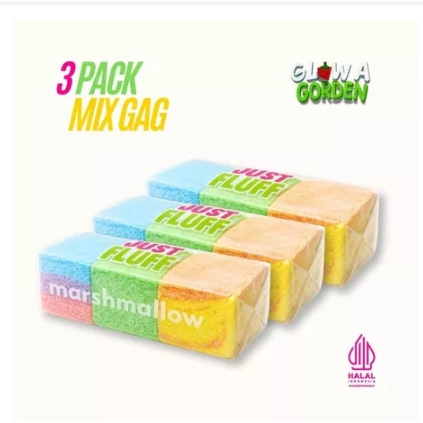 3 Pack JustFluff Marshmallow [FREE CHOICE] [9 BOXES] [HALAL] Gourmet ...