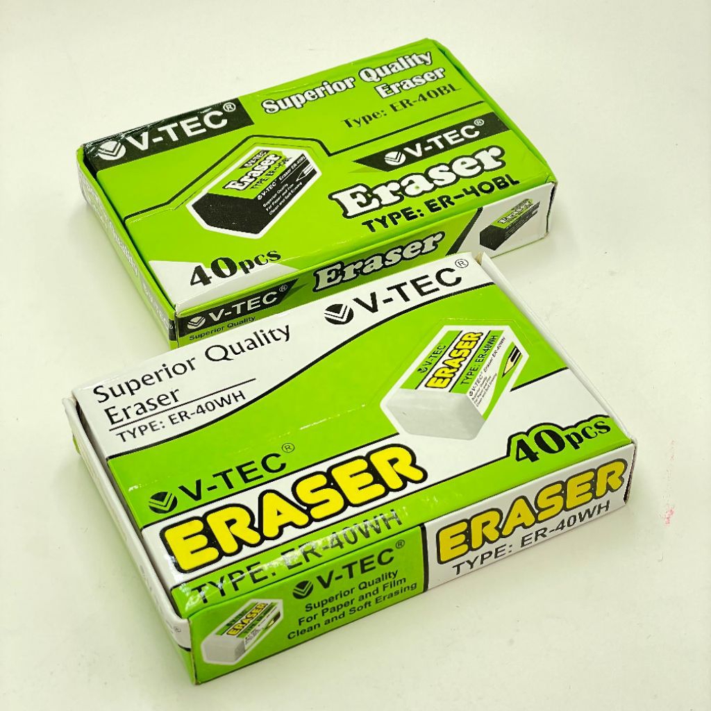 V-TEC SMALL ERASER CONTENTS 40 PCS | Shopee Philippines