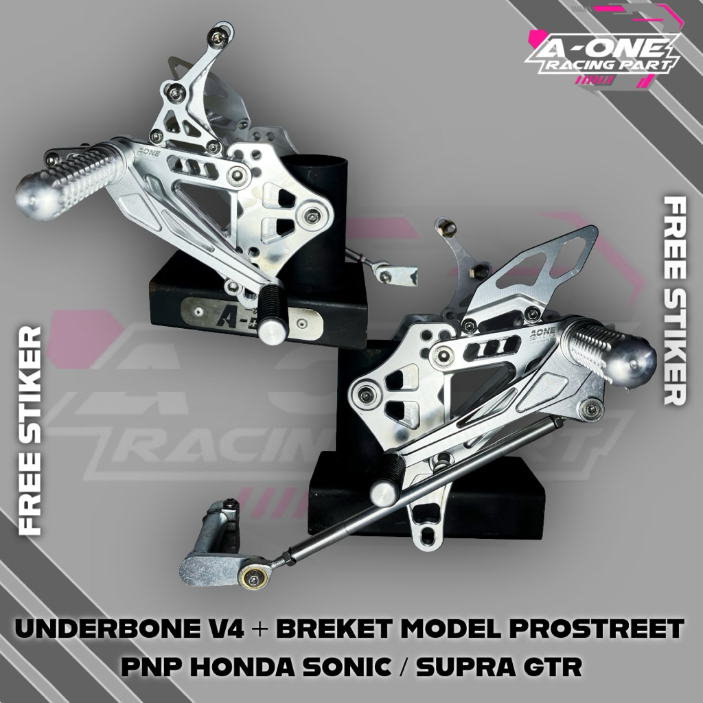 Footstep Underbone V4 A-One Set Bracket Model ProStreet PNP Honda Sonic ...