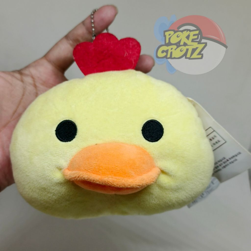 GANTUNGAN Chicken hen head doll TAG keychain plush 13cm chicken head ...