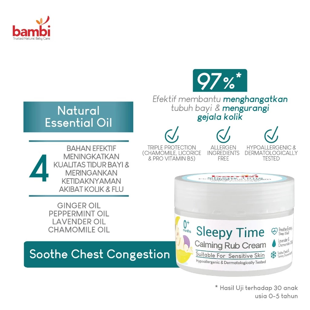 Bambi Baby Sleepy Time Calming Rub Cream 40gr | Shopee Philippines