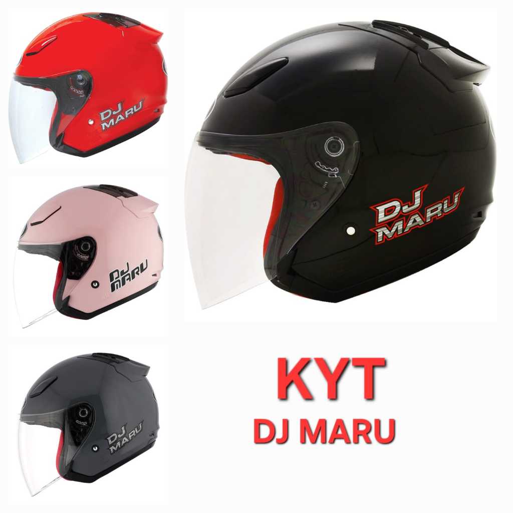 KYT DJ MARU HALF FACE MOTORCYCLE HELMET SNI ORIGINAL 100% | Shopee ...