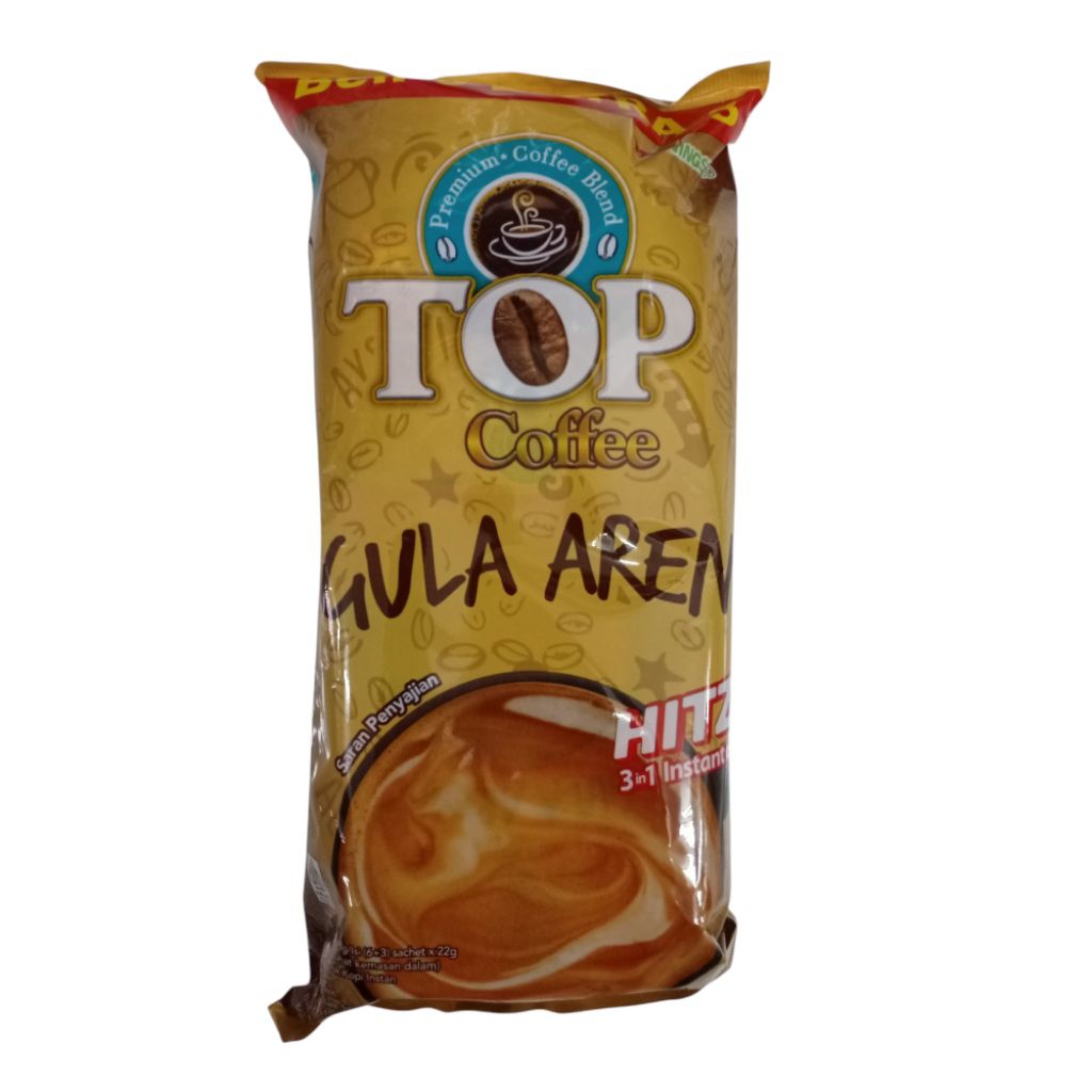 Top Coffee Palm Sugar Hitzz 3in1 Instant Coffee Instant Coffee Contents ...