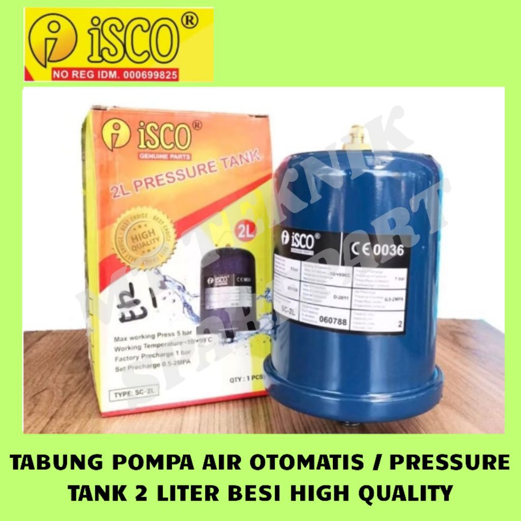 AUTOMATIC WATER PUMP TUBE / PRESSURE TANK 2 LITER HIGH QUALITY IRON ...