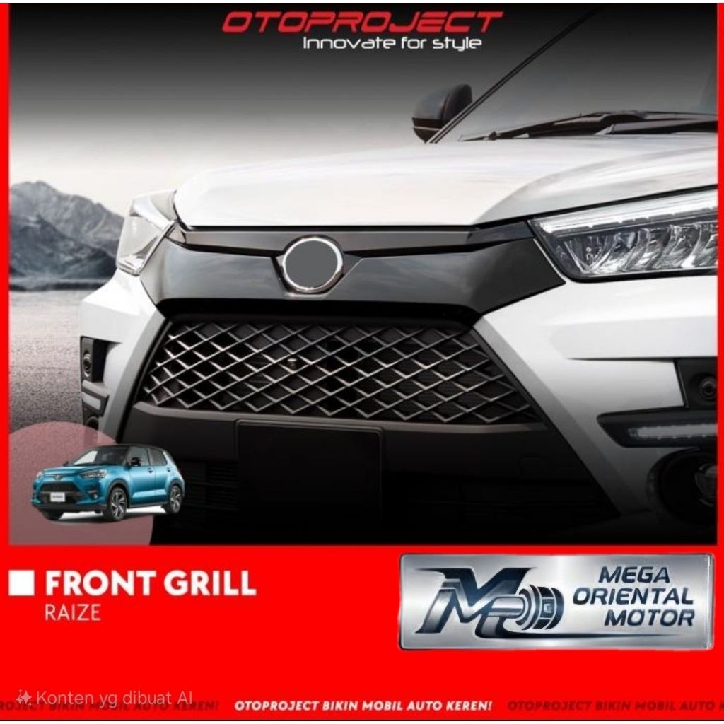 Otoproject Front Grill Cover V1 Raize - Front Grill Cover for Raize ...