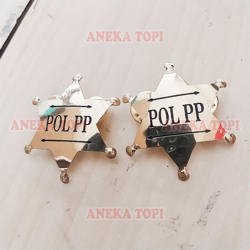 PP Pol Pin Star Model Metal Material Pol PP Gold Pin - Various Hats ...