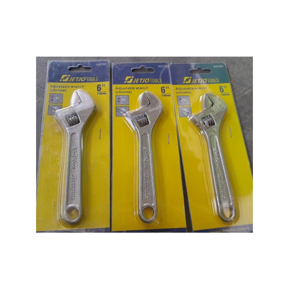 Jetjo Adjustable Wrench 6" Chrome Vanadium / 6" Jetjoo Tools | Shopee ...