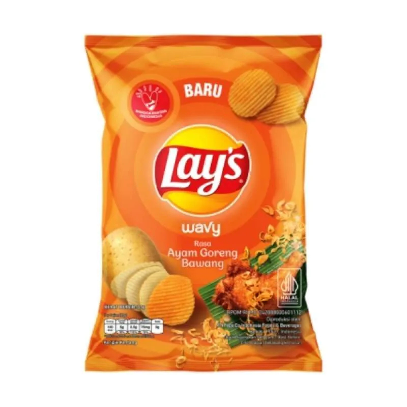 Lays Wavy Fried Chicken Onion Flavor 64 gr | Shopee Philippines