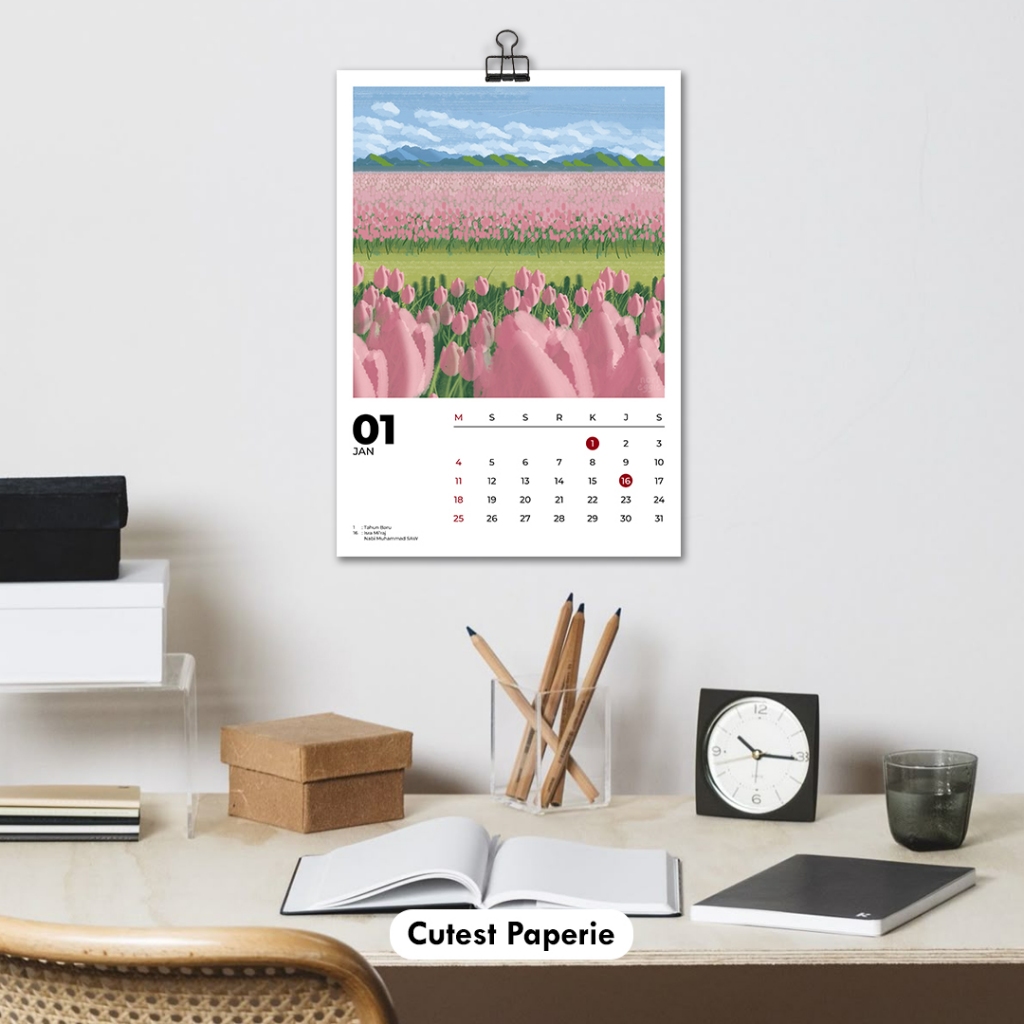 WALL CALENDAR 2026 AESTHETIC SCENERY CALENDAR | Shopee Philippines