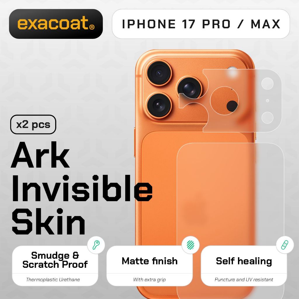 Ark Invisible Camera Protector Skin by Exacoat for iphone 17 Pro/Pro ...