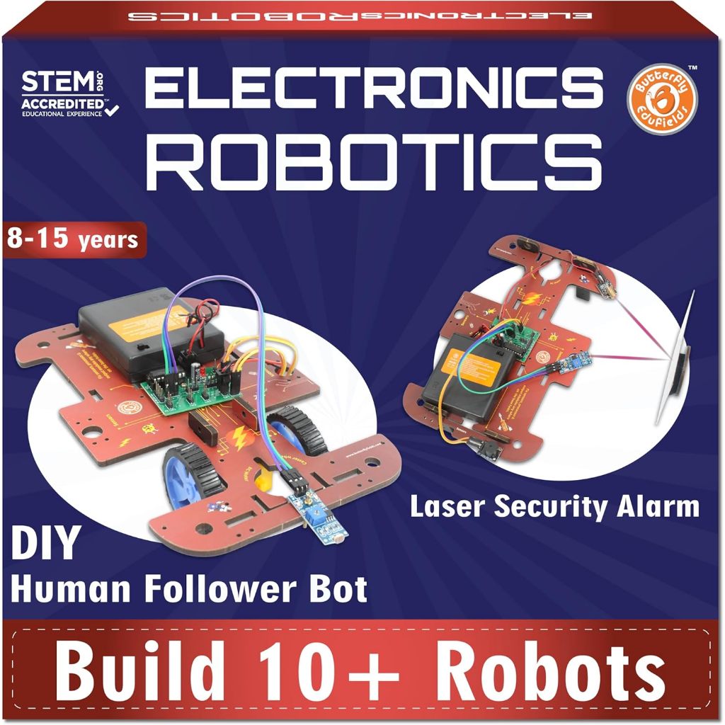 Butterfly EduFields 10-in-1 STEM Robotics Kit for Kids Ages 8-14 ...