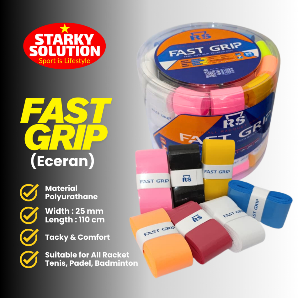 Overgrip Badminton Tennis Racket RS FAST GRIP Original Rubber Grip ...