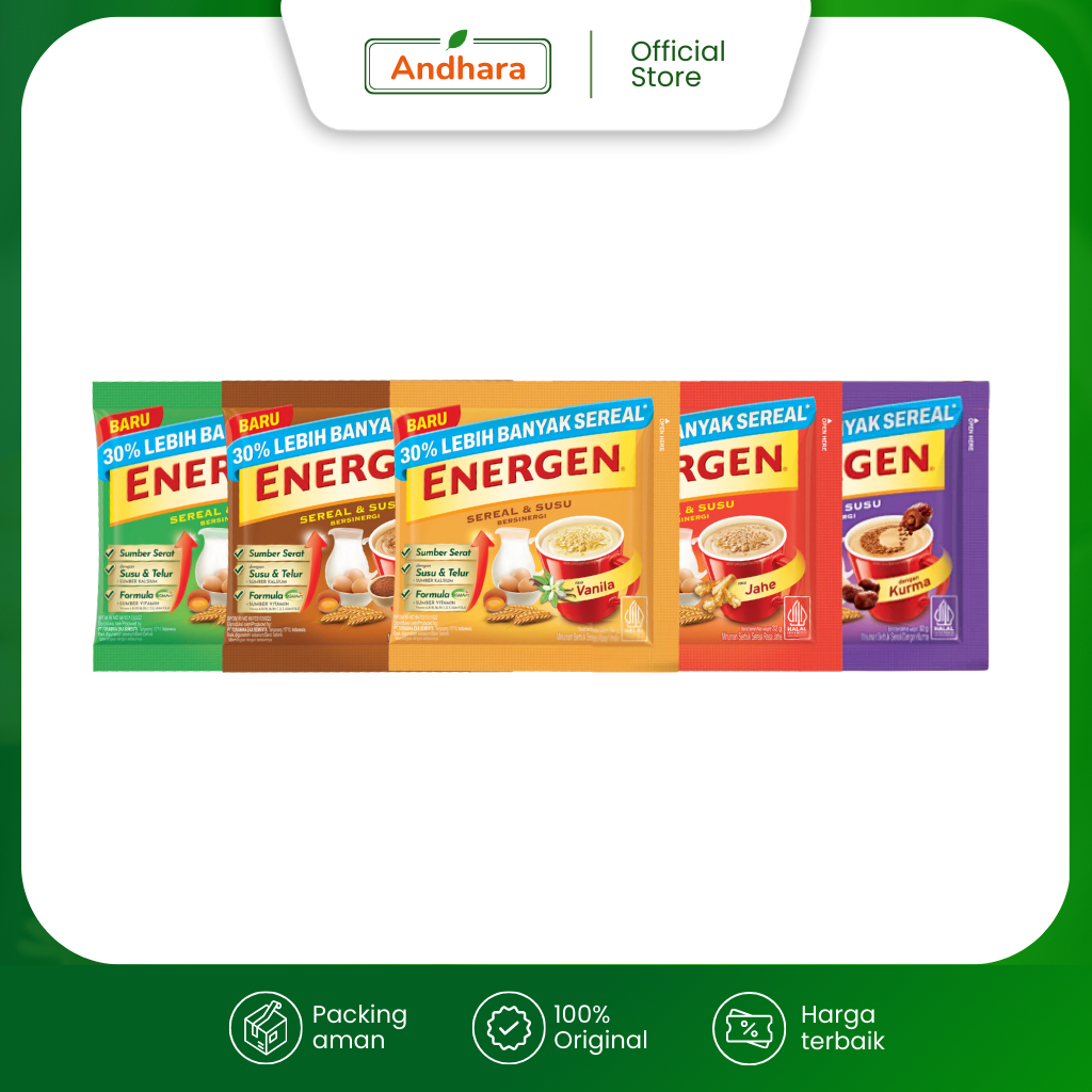 Energen Cereal Sachet 32g - Milk Plus Cereal Ready to Brew Various ...