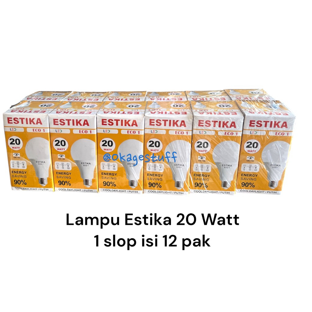 Estika Bulb 20 WATT Led LAMP / SLOP (12pcs) | Shopee Philippines