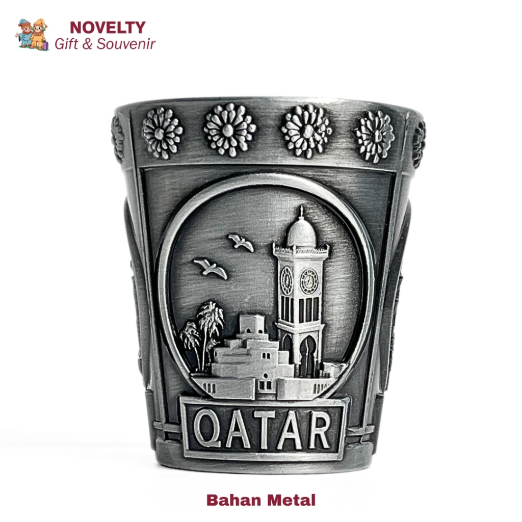 Souvenir display shot glass Qatar shot glass souvenirs from Middle ...