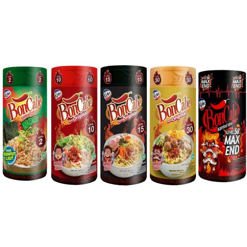 BONCABE Chili Powder level 3 10 15 30 50 Max End Bon Cabe Rujak ...