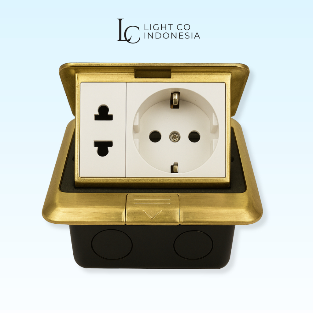Gold floor socket / brass German socket + pin | Shopee Philippines