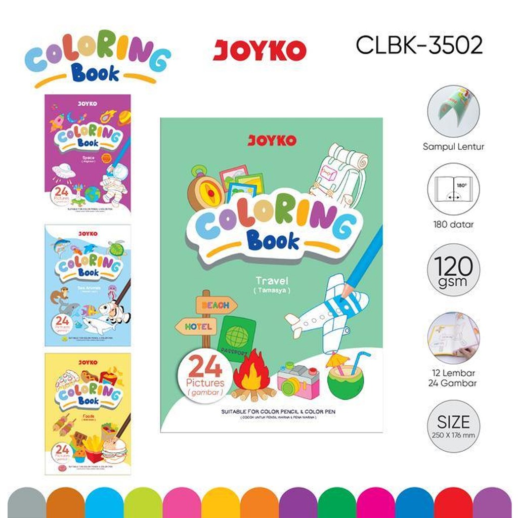 JOYKO Coloring Book CLBK-3502 RANDOM | Shopee Philippines