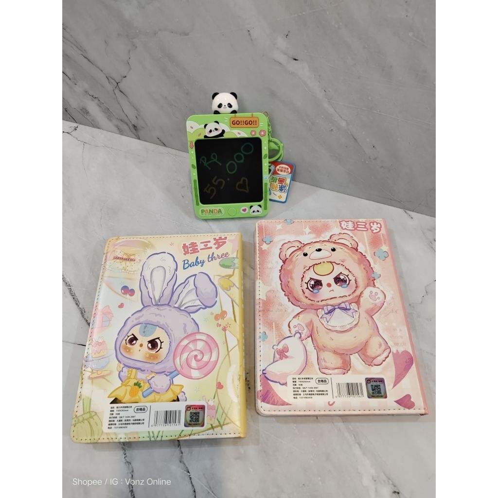 CUTE BABY THREE SOFT COVER DIARY NOTEBOOK | Shopee Philippines
