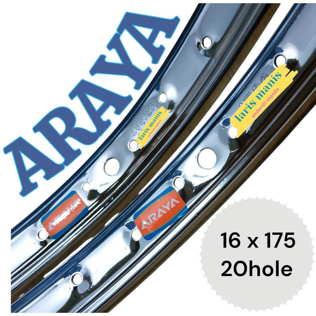 Rims Chrome Iron Rims Araya 12 16 20 26 X 175 Mini Bmx Mtb | Shopee ...