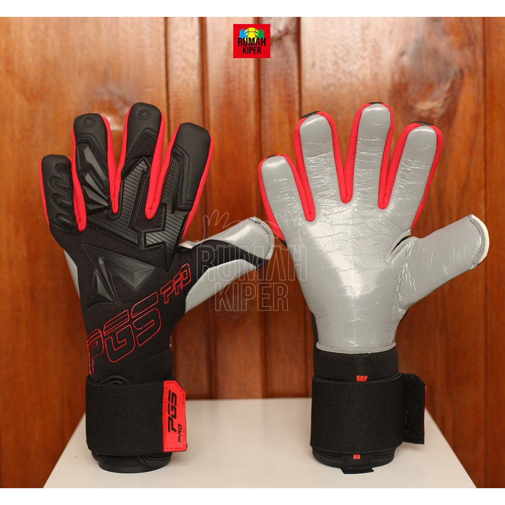 PGS WINNER ELITE 2025 BLACK/RED/GREY (SKU: PGS6225) Goalkeeper Gloves ...