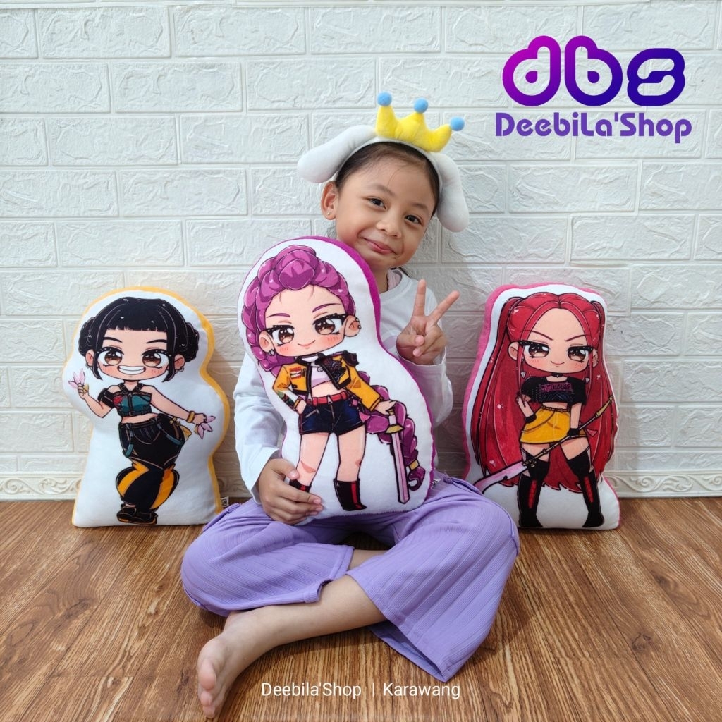 KPOP DEMON HUNTERS CHARACTER PILLOW DOLL FREE CUSTOM NAME DEMON HUNTERS ...