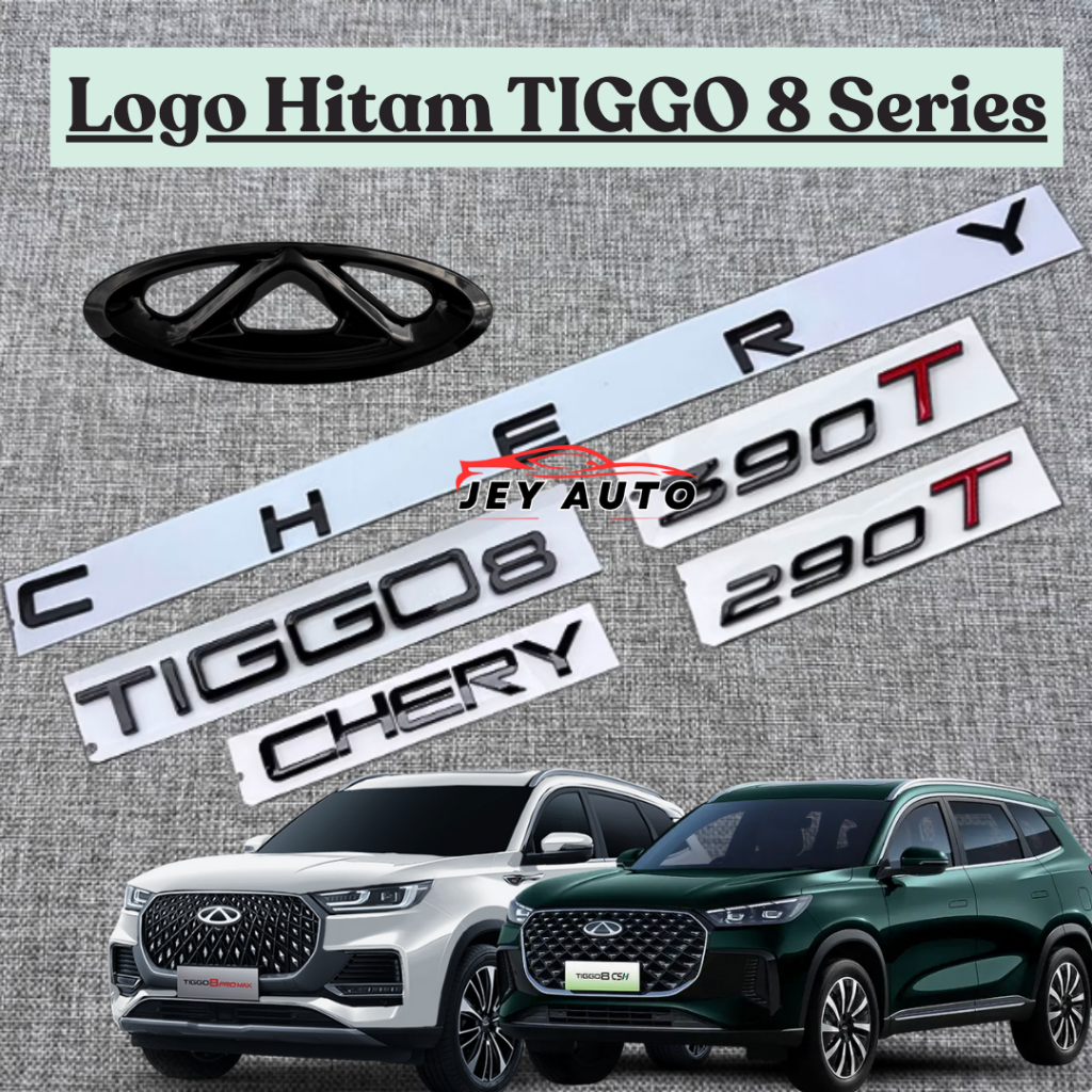 Chery Tiggo 8 Black Logo Chery Tiggo 8 Front and Rear Emblem/ Chery ...