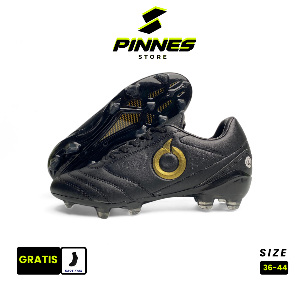 Ortus Forte Black Gold Junior Football Boots 33-37 Ortuseight Forte ...