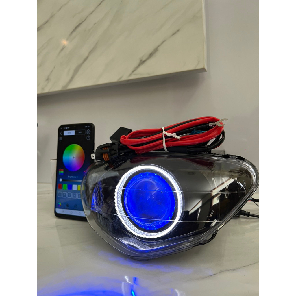 Original Mio Lama sporty Custom Biled Headlights 2.5in Projector ...