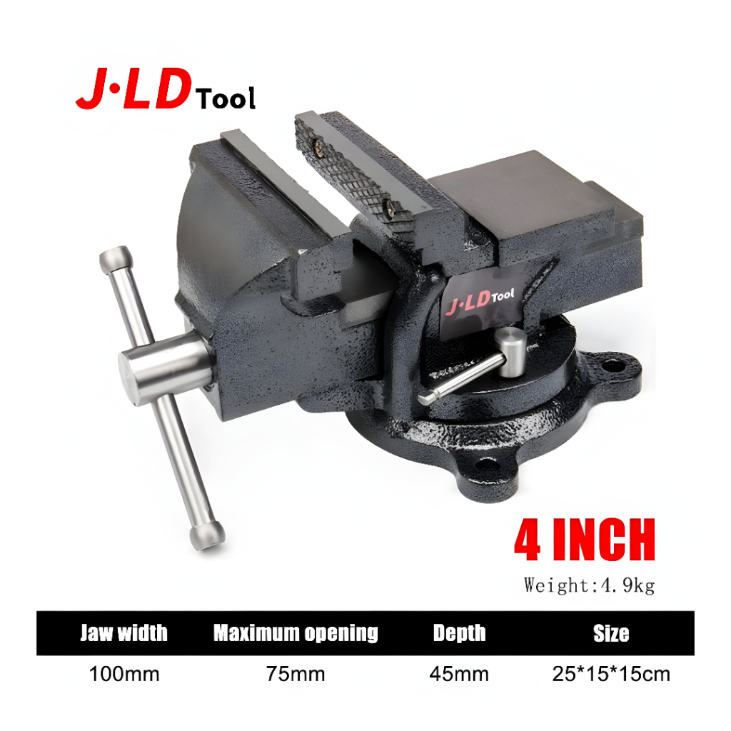 JLD 4 inch GLX Bench Vice Vise - 4 inch (100mm) | Shopee Philippines