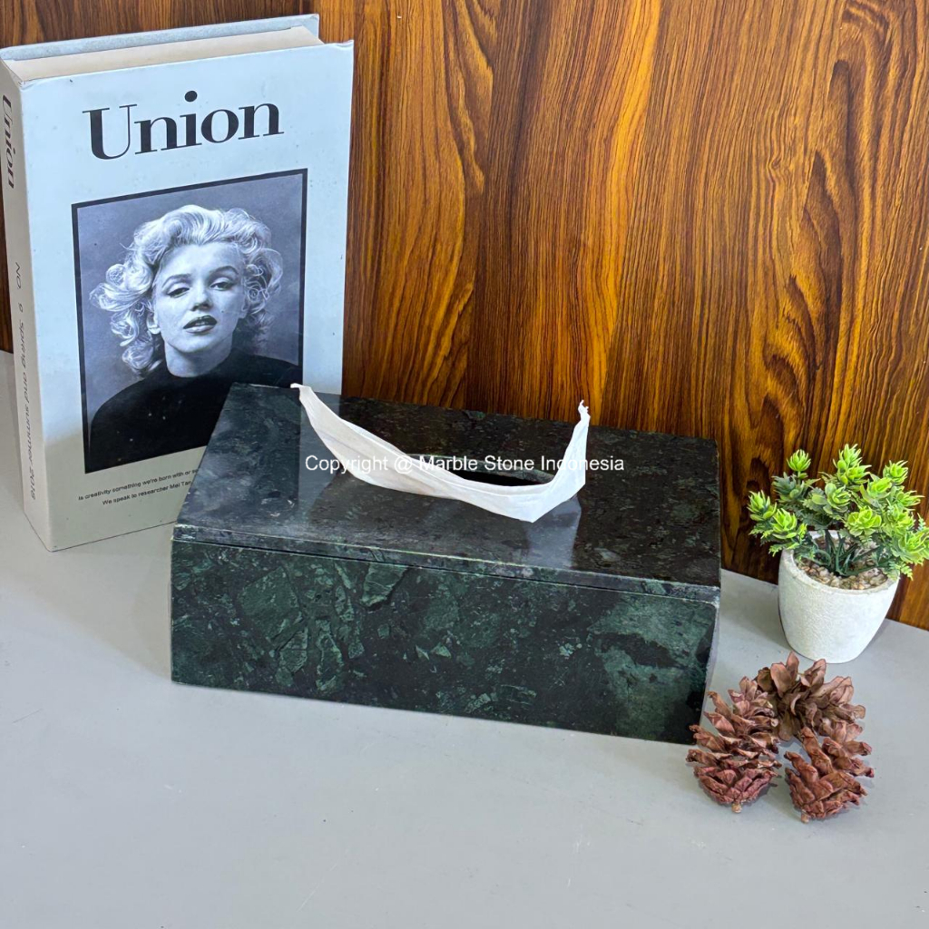HIJAU Verde Green Marble Tissue Holder | Green Marble Verde Tissue Box ...