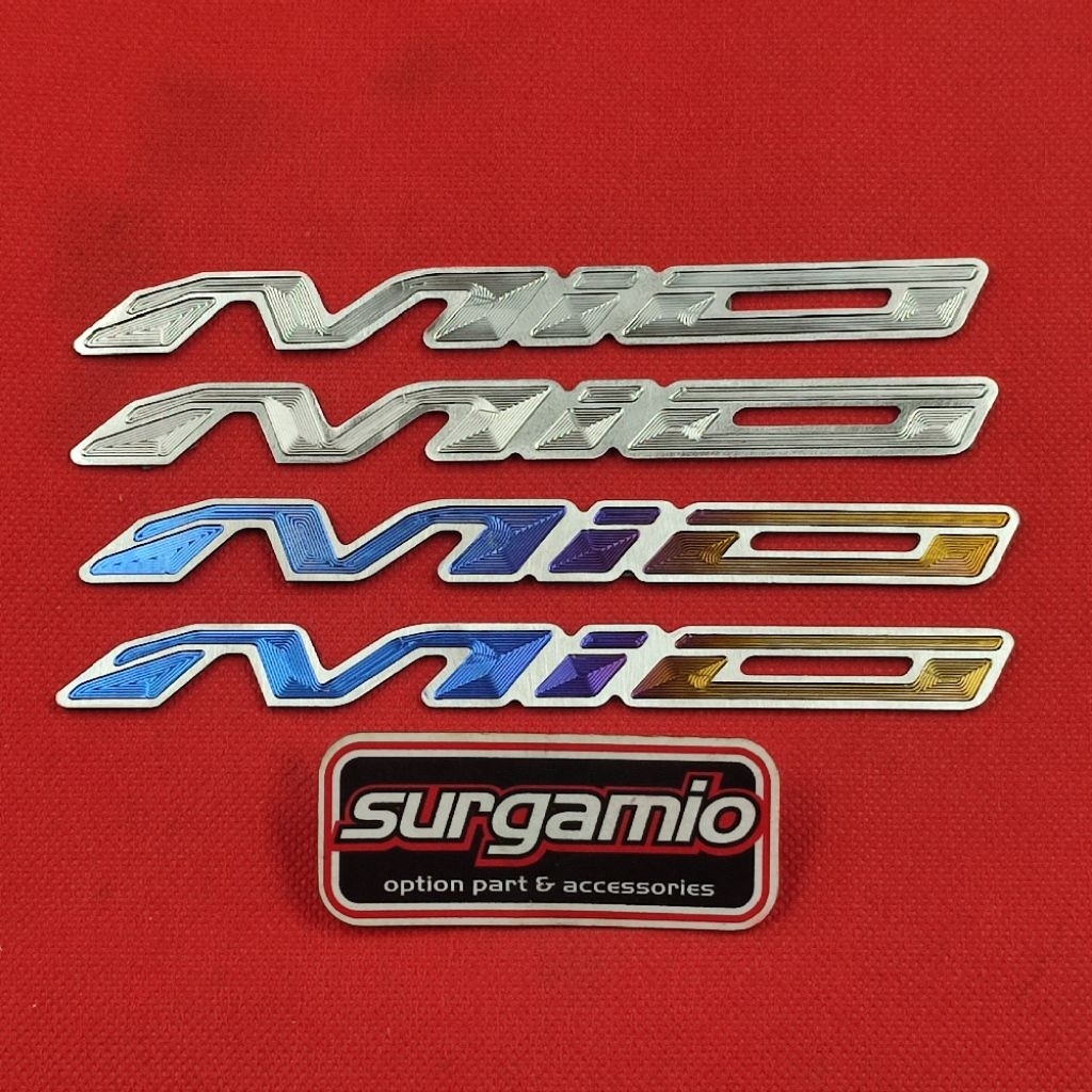 Original Vietnam 16cm Titanium Mio Body Logo Emblem (Pair) | Shopee ...