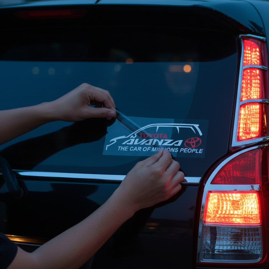 Toyota Avanza The Car Of Millions People Car Window Cutting Stickers ...