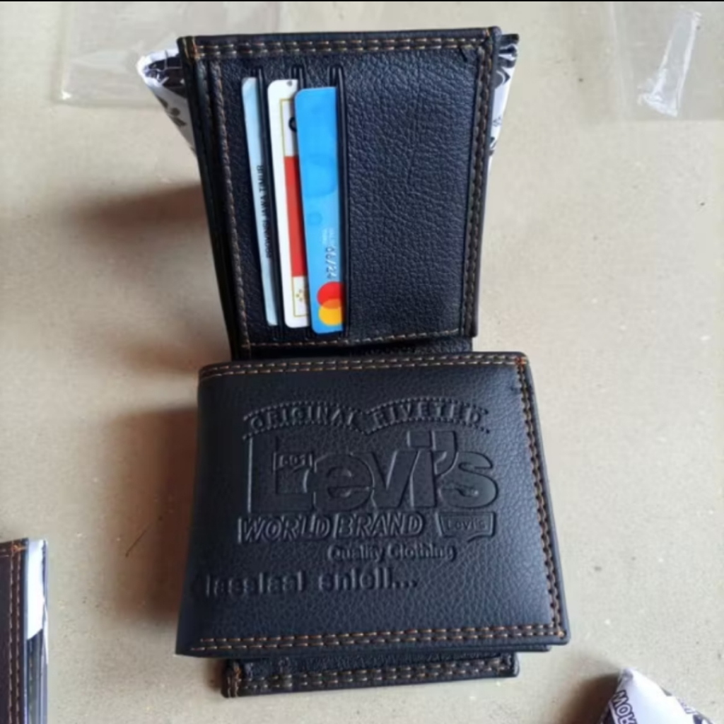 Men's Folding Wallet Made of High-Quality Synthetic Leather, Durable ...