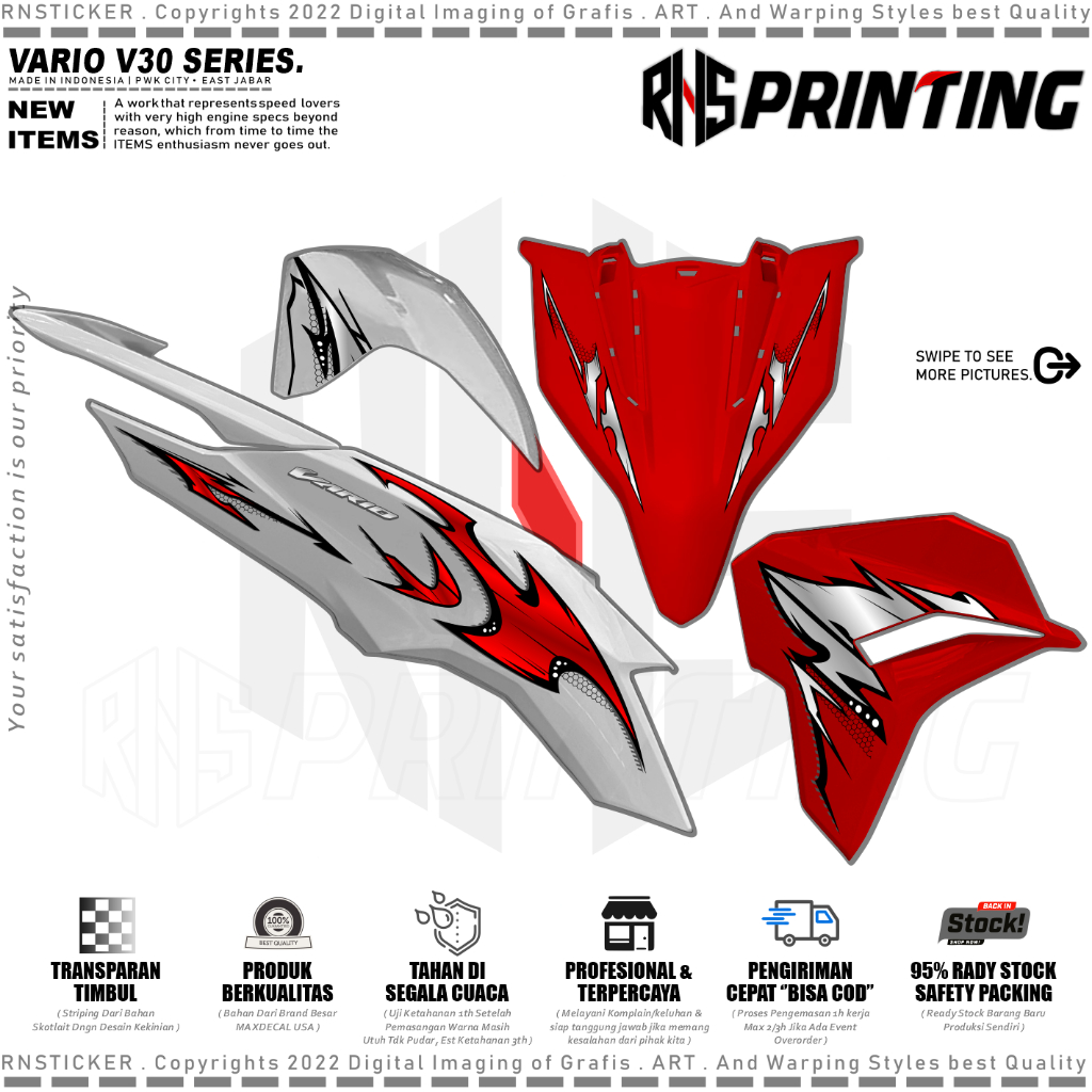 RNS Transparent Striping Vario 125 New Gen 2 Sticker Variation Click ...