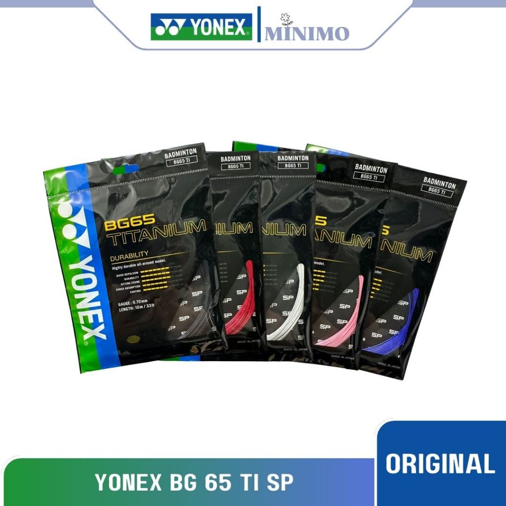 Yonex BG 65 TI Titanium Original Badminton Racket Strings | Shopee ...