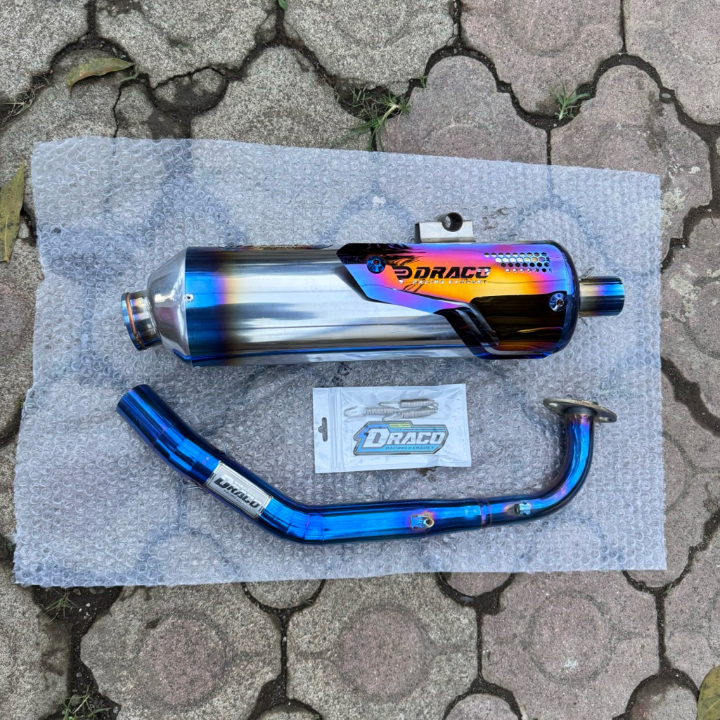 Standard racing exhaust Draco Type hyper SS BLUE Vario aerox pcx Nmax ...