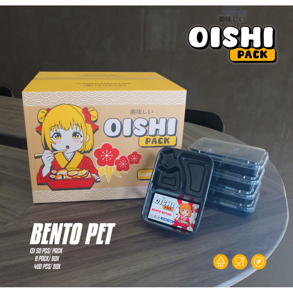BENTO PET/OISHI PACK/BENTO PLASTIC BOX/BENTO FOOD GRADE/ DISPOSABLE ...