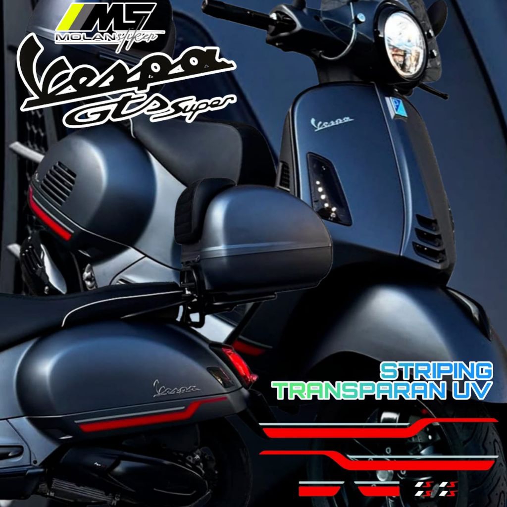 Decal Sticker Striping Variation Transparent Uv Vespa GTS 150 Super ...