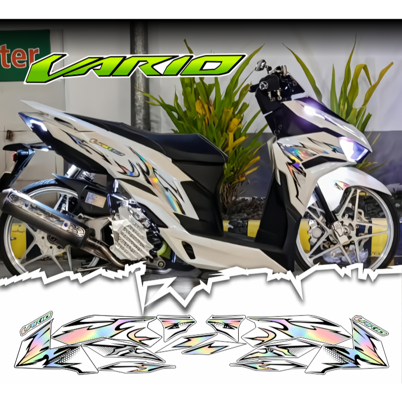 Transparent striping sticker for vario led new gen 2 125/150, various ...