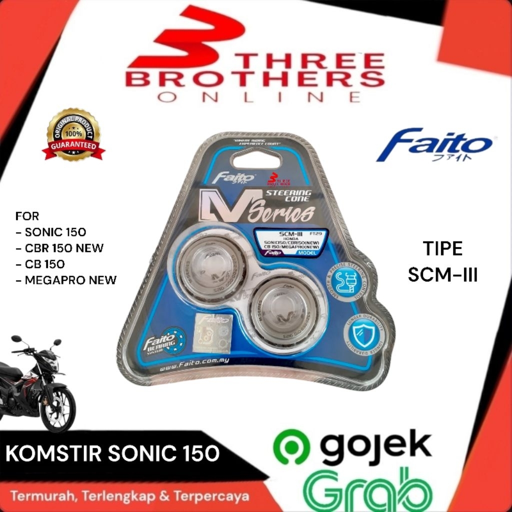 Steering cones racing faito sonic 150 cb 150 cbr 150 megapro monoshok ...