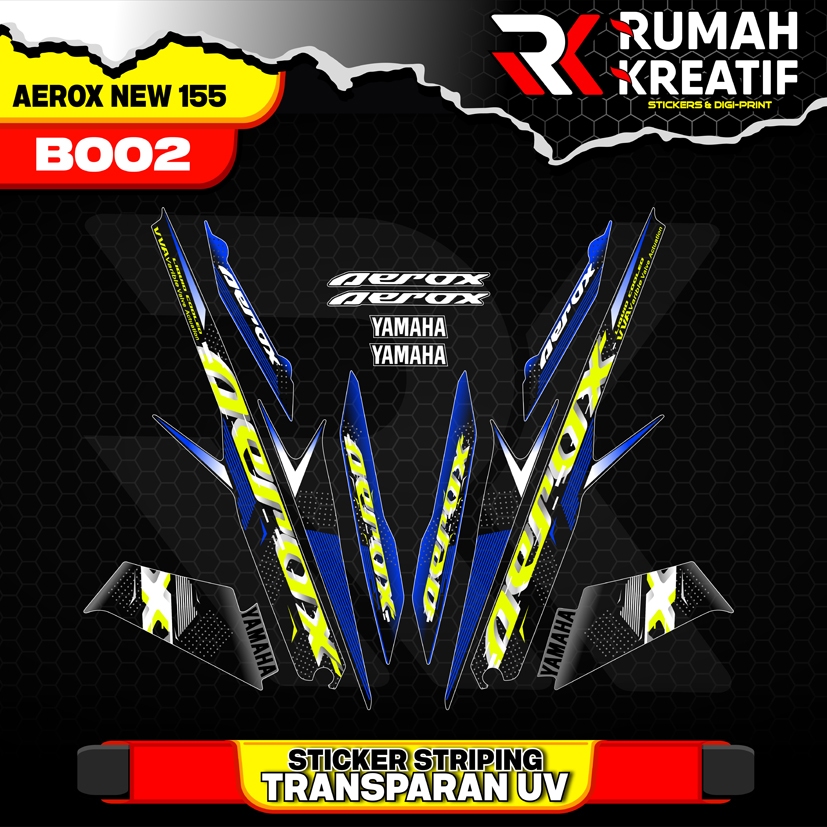Striping All New Aerox Turbo Ultimate 2025 Transparent Uv Decal Sticker ...