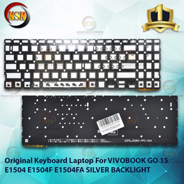 Original Laptop Keyboard for VIVOBOOK GO 15 E1504 E1504F E1504FA SILVER ...