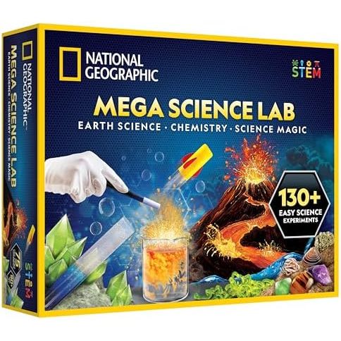 NATIONAL GEOGRAPHIC Amazing Chemistry Set - Chemistry Kit with 100 ...
