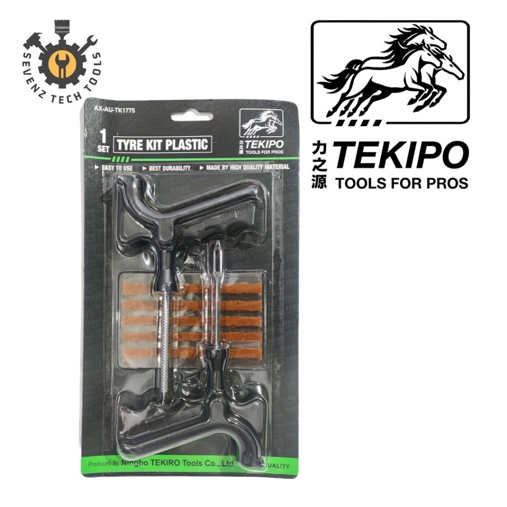 TEKIPO TUBELESS TIRE PATCH TOOL JUMBO PLASTIC HANDLE TYRE KIT PLASTIC ...